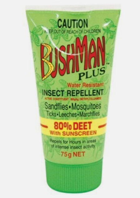 Bushman PLUS 80% DEET with Sunscreen 75G – DominionRoadPharmacy