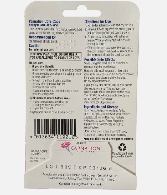 Carnation Corn Caps 5pk – DominionRoadPharmacy