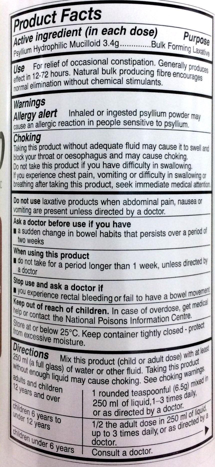 Konsyl-D Psyllium Powder 500g – DominionRoadPharmacy